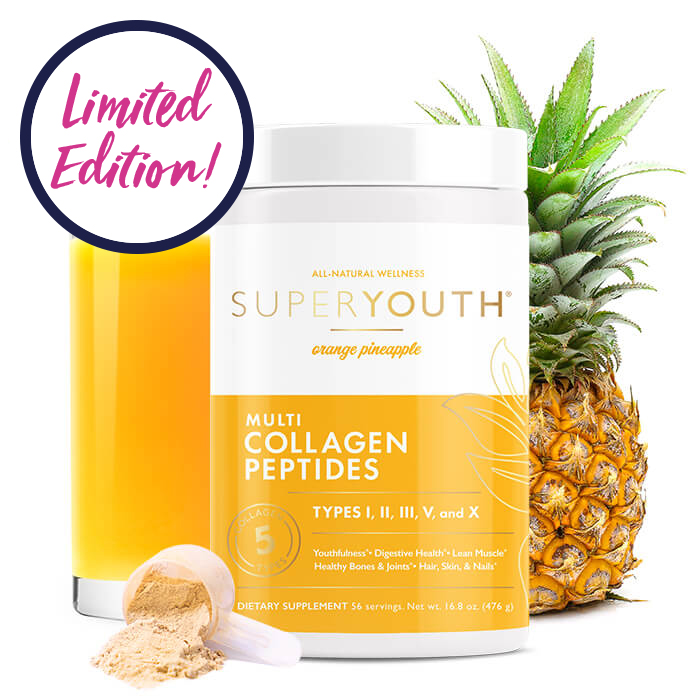 Super Youth Orange Pineapple Collagen Peptides | SkinnyFit