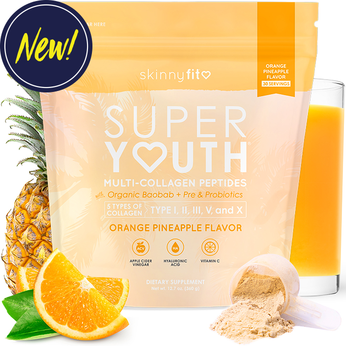 Super Youth Orange Pineapple Collagen Peptides | SkinnyFit